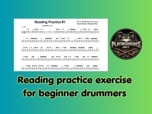 Reading Practice For Beginners drummers PDF #1 - Playingdrums.net